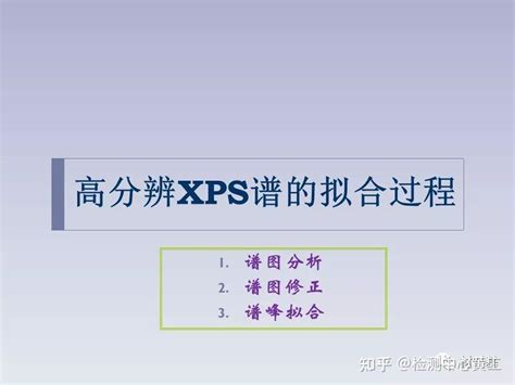 【技能】高分辨xps谱图的拟合过程：谱图分析、修正、拟合！ 知乎