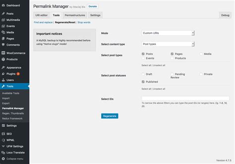 Permalink Manager Lite Wordpress Plugin