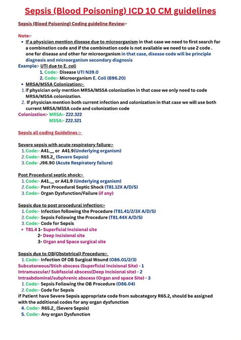 Sepsis Icd 10 Cm Guidelines Part 2 Youtube