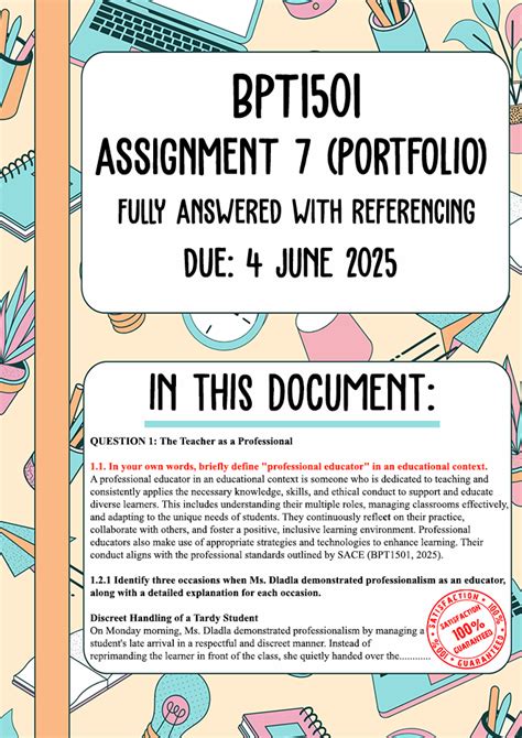 bpt1501 assignment 7 portfolio semester 1 memo due 4 june 2025