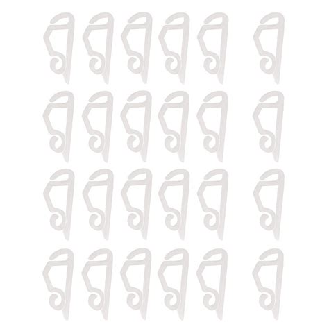 24pcs Gutter Hooks Plastic Gutter Brackets Hooks For Fixing Lights To