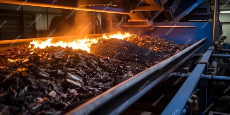 Premium Photo Detailed Photo Of Conveyor Belt Moving Biomass To Pyrolysis Reactor For Biochar