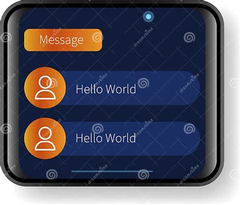 Modern User Interface Design Of Chat Application With Dark Theme And Message Bubbles Stock