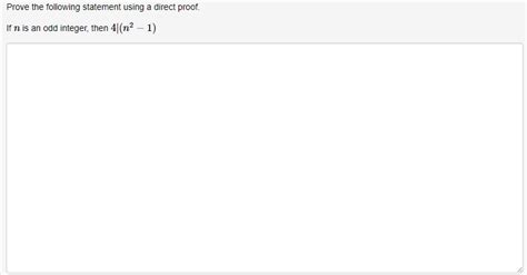 Solved Prove The Following Statement Using A Direct Proof