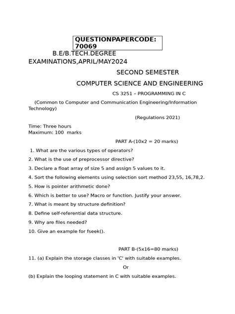 cs 3251 pdf matrix mathematics pointer computer programming