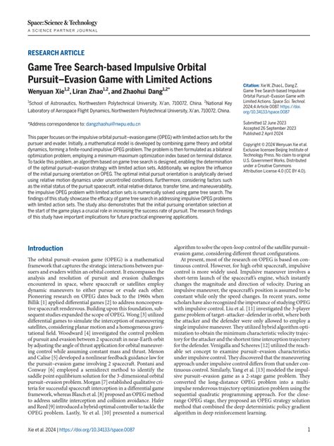 Pdf Game Tree Search Based Impulsive Orbital Pursuit Evasion Game