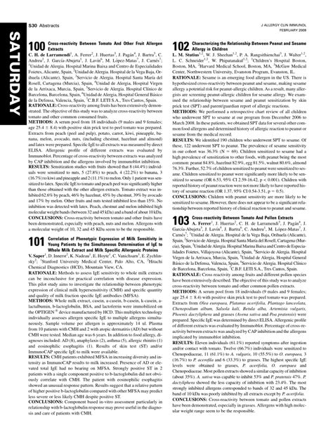 PDF Cross Reactivity Between Tomato And Pollen Extracts
