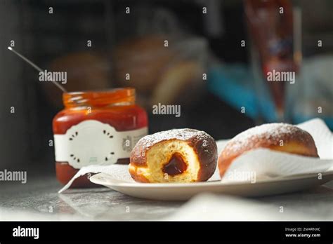 Home Made Donuts Cooking Kitchen Food Junk Sweets Copy Space Food