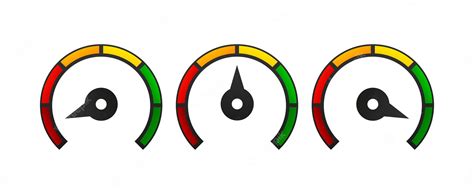 Premium Vector Speedometer Gauge Meter Signs Scale Level Of Performance Speed Dial Indicator