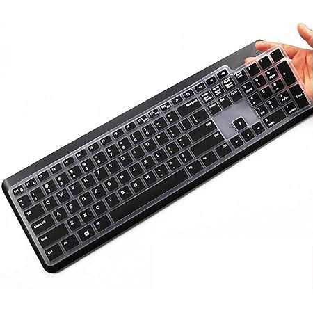 Jesra Keyboard Cover Skin Protector For Dell Km Ultra Thin Desktop Pc Silicone Keyboard Cover