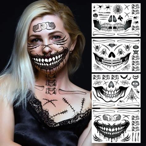 Scary Skull Face Tattoos