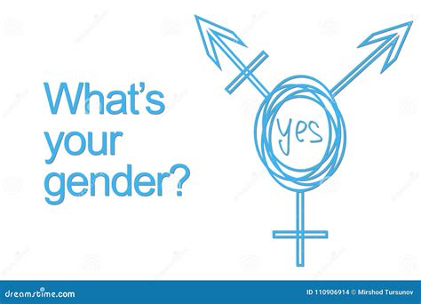 Drawn Intersex And Transgender Symbol Text What`s Your Gender Stock