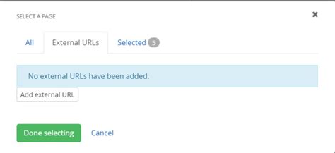 Sf List Selectorsf Page Selector Cant Save External Urls Progress Community