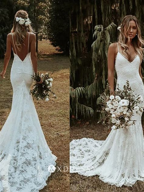 Lace Wedding Dresses With Low Back