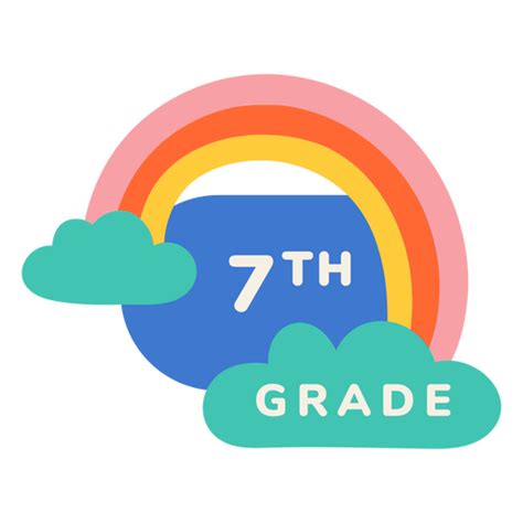 7th Grade Rainbow Label Rainbow Rainbow Logo Labels
