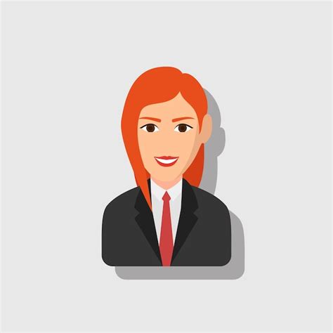 비즈니스 여성 캐릭터 직업 아바타 마스코트 프리미엄 벡터
