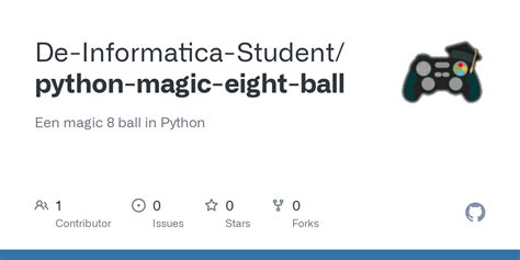 GitHub De Informatica Babe Python Magic Eight Ball Een Magic 8 Ball In Python