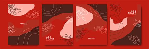 텍스트 꽃 및 나뭇잎을위한 복사 공간이있는 간단한 현대 스타일의 벡터 디자인 템플릿 청첩장 배경 및 프레임 소셜 미디어 스토리