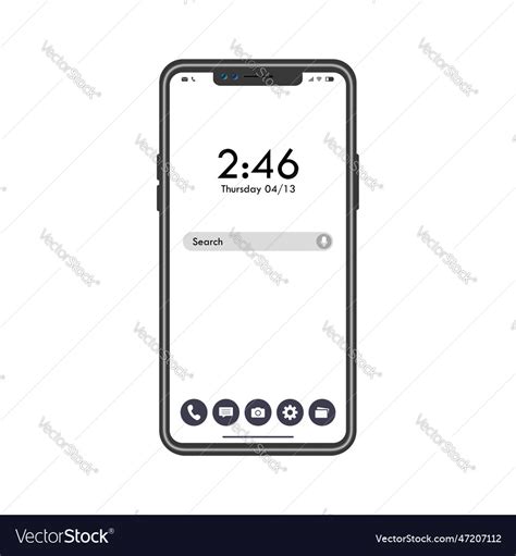 Smartphone User Interface Screen Isolated Vector Image