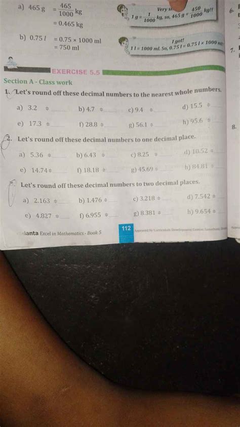 Lets Round Off These Decimal Numbers To The Nearest Whole Numbers