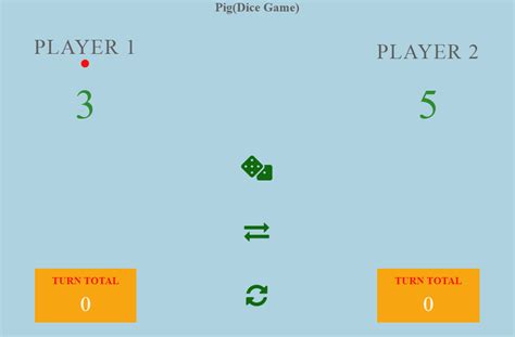 Pigdice Game Using Javascript With Source Code Sourcecodester