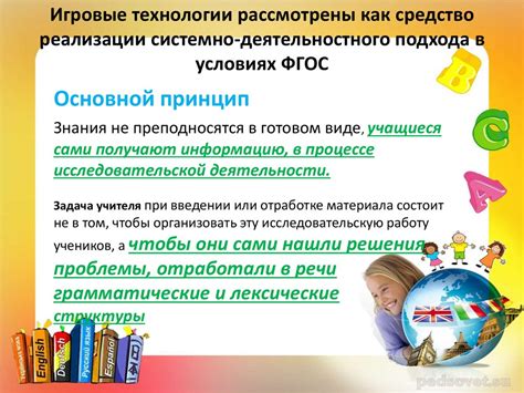 Игровая деятельность на уроках английского языка презентация онлайн