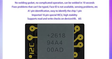 12c Fa03 Dot Matrix Chip For Iphone 13 14 Pro Max Repair Lattice Ic Chip Support I2c Face Id