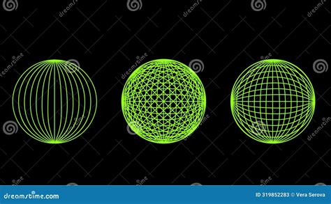 3d wireframe models of objects network line stock illustration