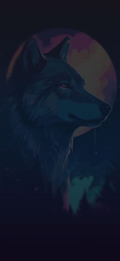 Wolf And Moon Art Wallpapers Cool Wolf Wallpapers For Iphone 4k