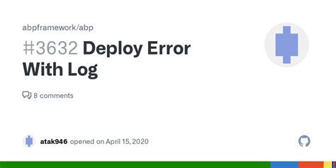 Deploy Error With Log Issue Abpframework Abp GitHub
