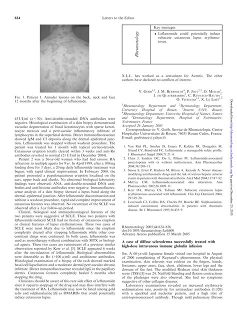Pdf A Case Of Diffuse Scleroderma Successfully Treated With High Dose