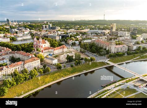 Aerial View Of Vilnius Old Town One Of The Largest Surviving Medieval