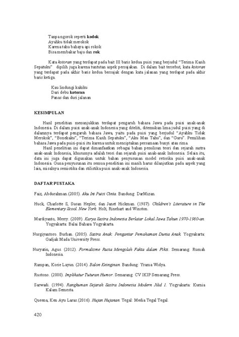 E Prosiding Riksa Bahasa Xi Pdf 440 420 Tanpa Ngorok Seperti Kodok Ayahku Tidak Merokok Karena