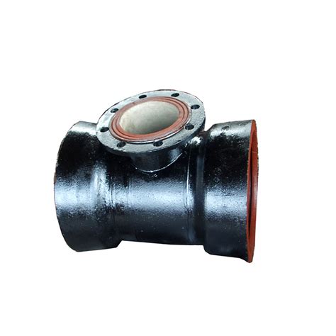 Iso2531 Ductile Cast Iron Fittings Double Socket Level Invert Tee With Flange Branch Socket