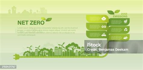 온실가스 순배출 제로 목표 개념 자연 환경 기후 중립 장기 전략 녹색 배경에 녹색 아이콘입니다 0에 대한 스톡 벡터 아트 및