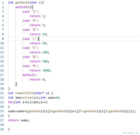罗马数字转整数Leetcode CSDN博客