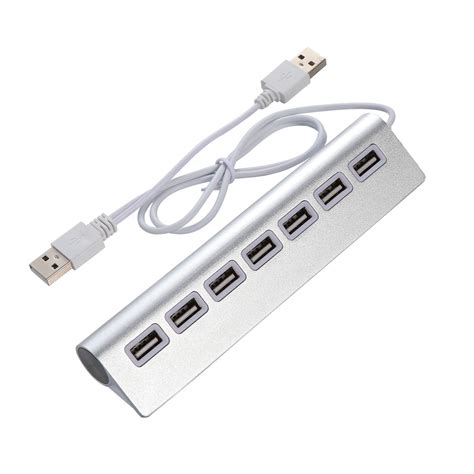 7 Port Usb Splitter Adapter Hub For Laptop Adaptors Super Capacitor Battery Pink Monitor Stand