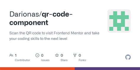 GitHub Darionas Qr Code Component Scan The QR Code To Visit Frontend