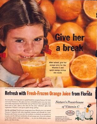 Concentrated Orange Juice 1960s