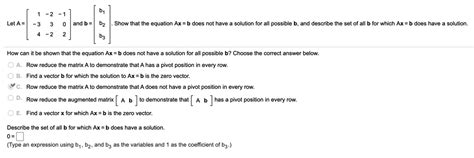 solved let a and b show that the equalion ax does not have