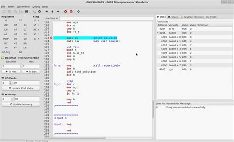 Gnusim8085 8085 Microprocessor Simulator
