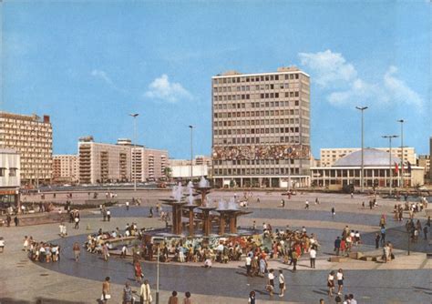 Alexanderplatz Berlin Hauptstadt Der Ddr East Germany Postcard