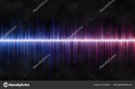 Abstract Colorful Rhythmic Digital Sound Wave Pulses Blue Lilac Colors