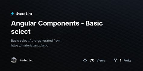 angular components basic select stackblitz