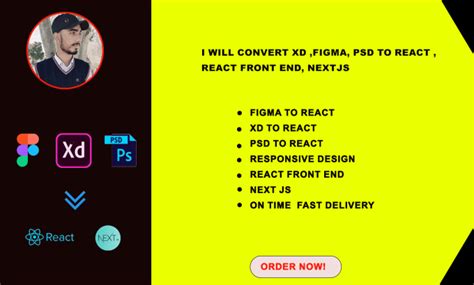 Convert Xd Figma Psd To React React Front End Nextjs By Coder78