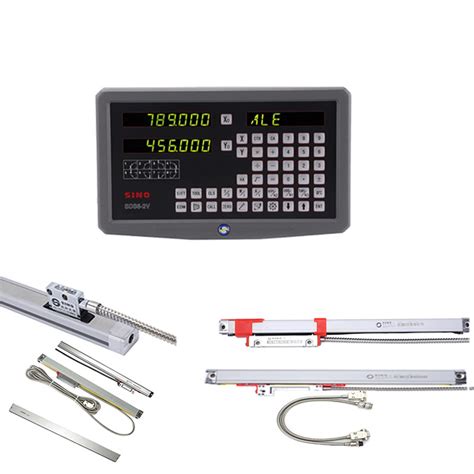 2 axis digital readout sino sds6 2v dro with metal led kits two linear rulers for milling machine
