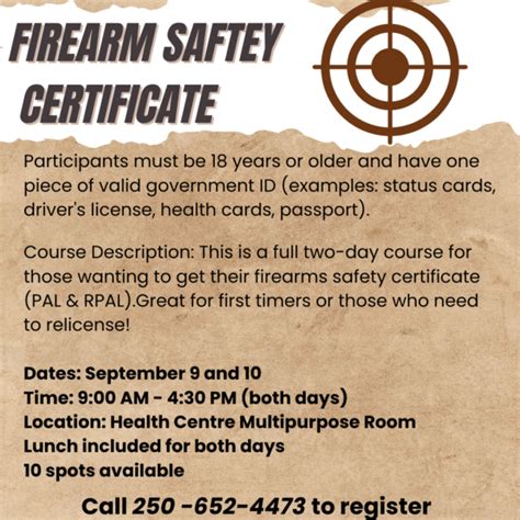 Firearm Safety Certificate Tsartlip First Nation