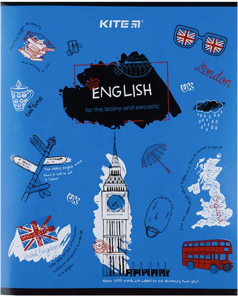 Предметний зошит Kite Classic 48 аркушів у лінійку Англійська мова 8 шт K21 240 02 фото