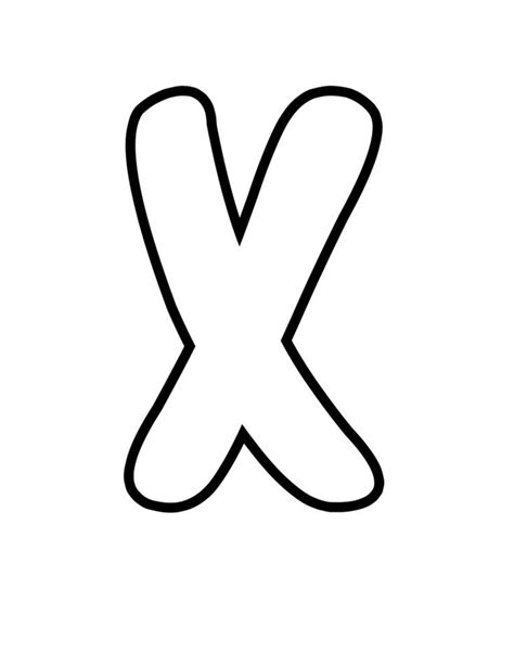The Letter X Is Drawn In Black And White