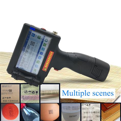 터치 스크린 휴대용 잉크젯 프린터 빠른 건조 레이저 코더 라벨 인쇄기 600dpi Qr 코드 날짜 로고 열 프린터 127mm 도구 부품